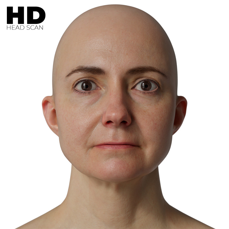 HD Female 3D Head Model 33 HD Female 3D Head Model 33